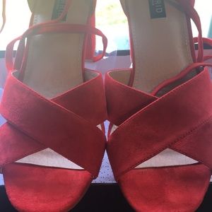 torrid | Shoes | Red Suede Block Heels | Poshmark